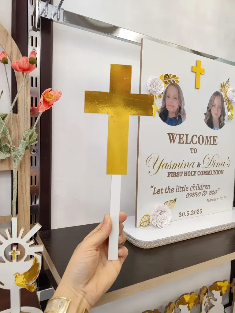 Holy Communion Cake Topper – Cross | Yollashop